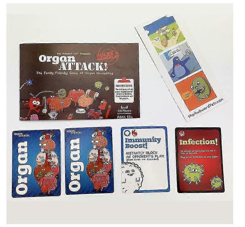 Organ Attack Full English Body Organ Attack Pop-up Board Game Card ...