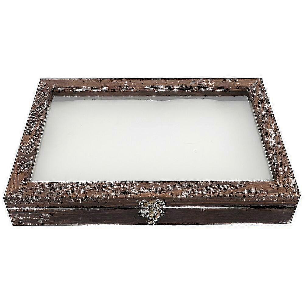 Glass Display Cabinet Shadow Box Case Display Collection Box Specimen ...
