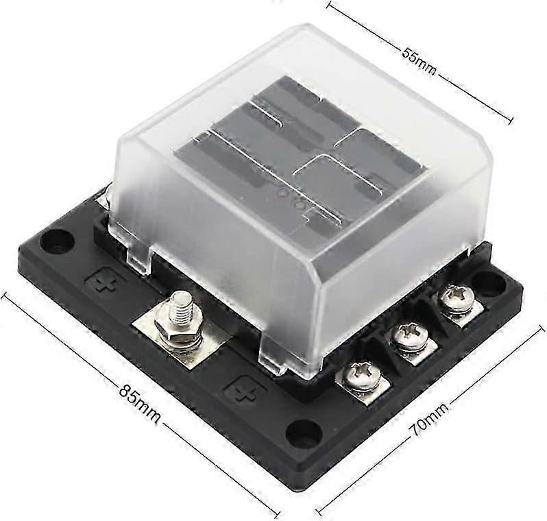 12 Volt Fuse Panel Block, Boat Fuse Panel with LED Indication, 6 ...