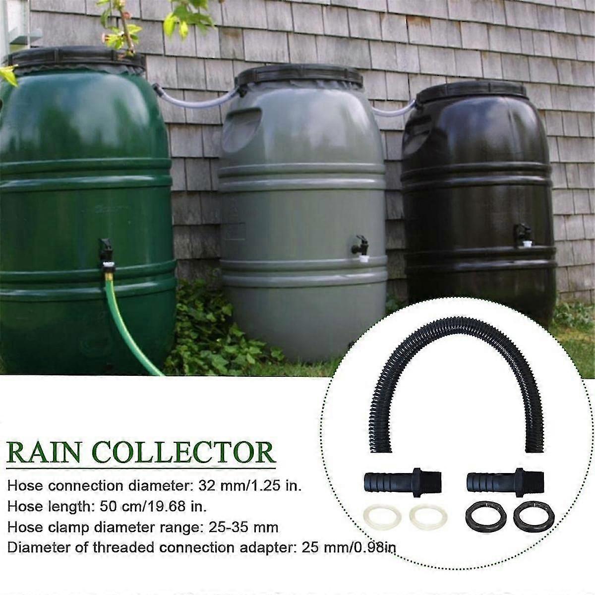 Rain Barrel Connection Set Include Connection Hose, Rain Barrel Bushing ...
