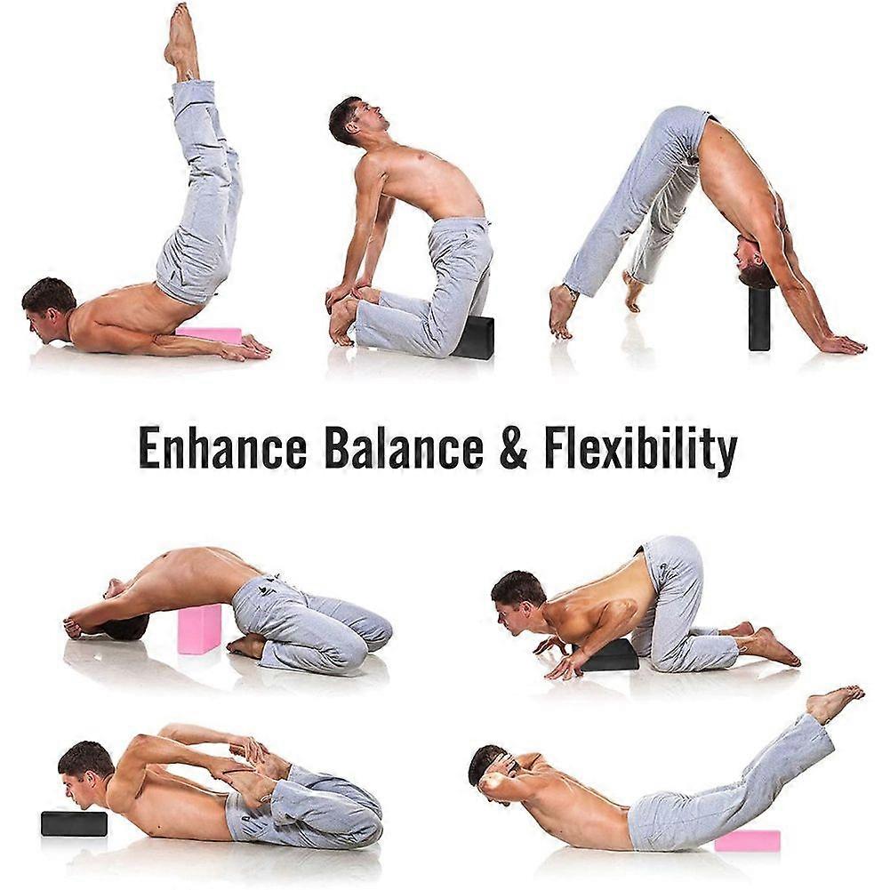 Yoga Blocks 2 Pack,23X15X7.6cm High Density EVA Foam Yoga Block ...