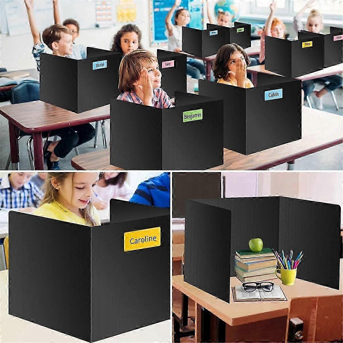 8 Pack Desk Dividers For Students, Waterproof Plastic Study Carrel ...