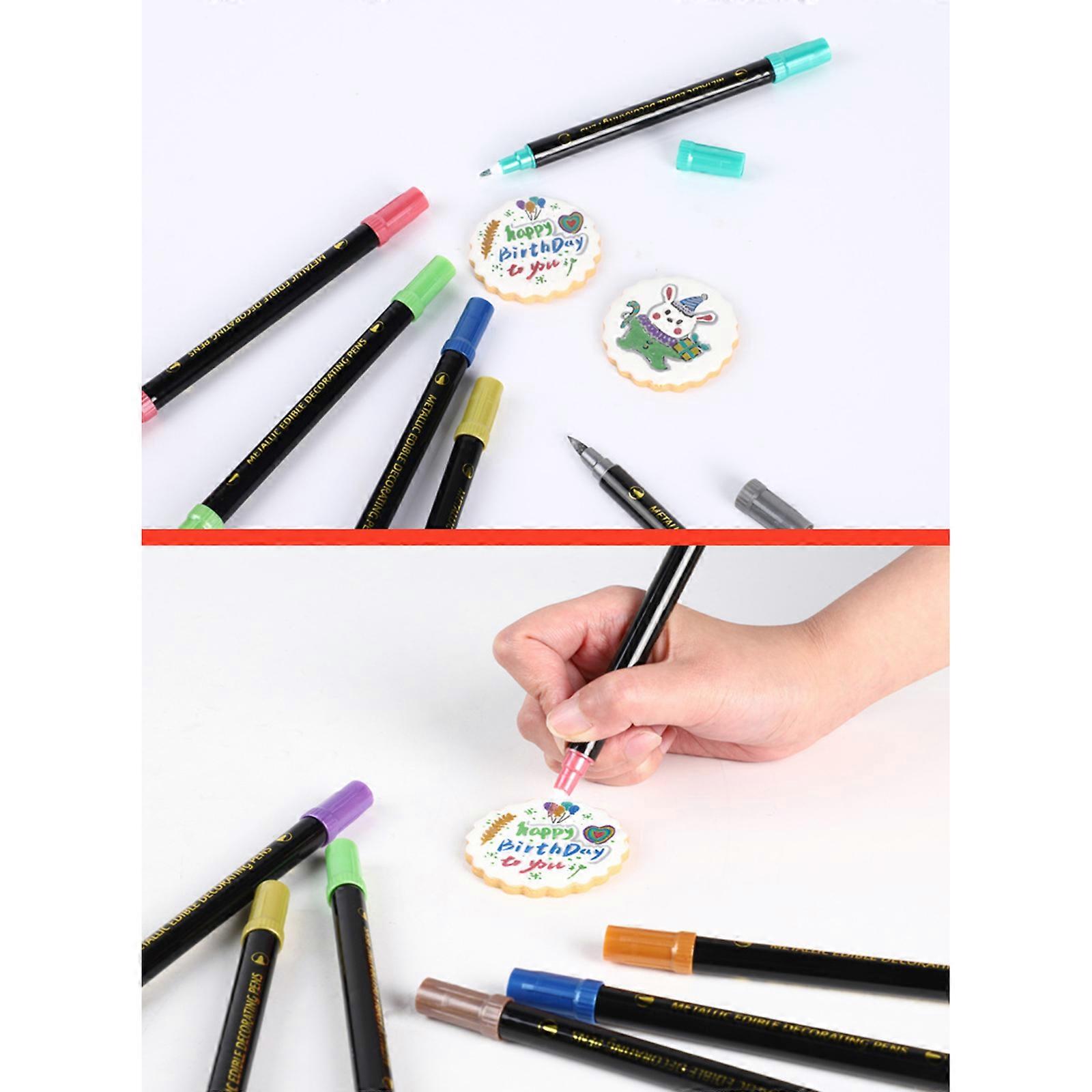 Food Coloring Pens Color Double Sided Edible Food Coloring Marker with ...
