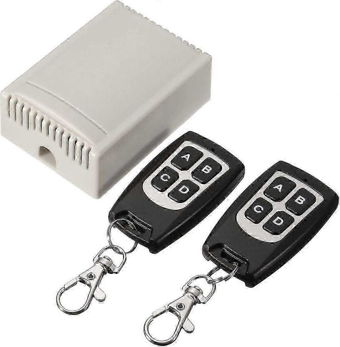 433MHZ Wireless DC 12V 4CH Channel Remote Control Long Distance RF ...