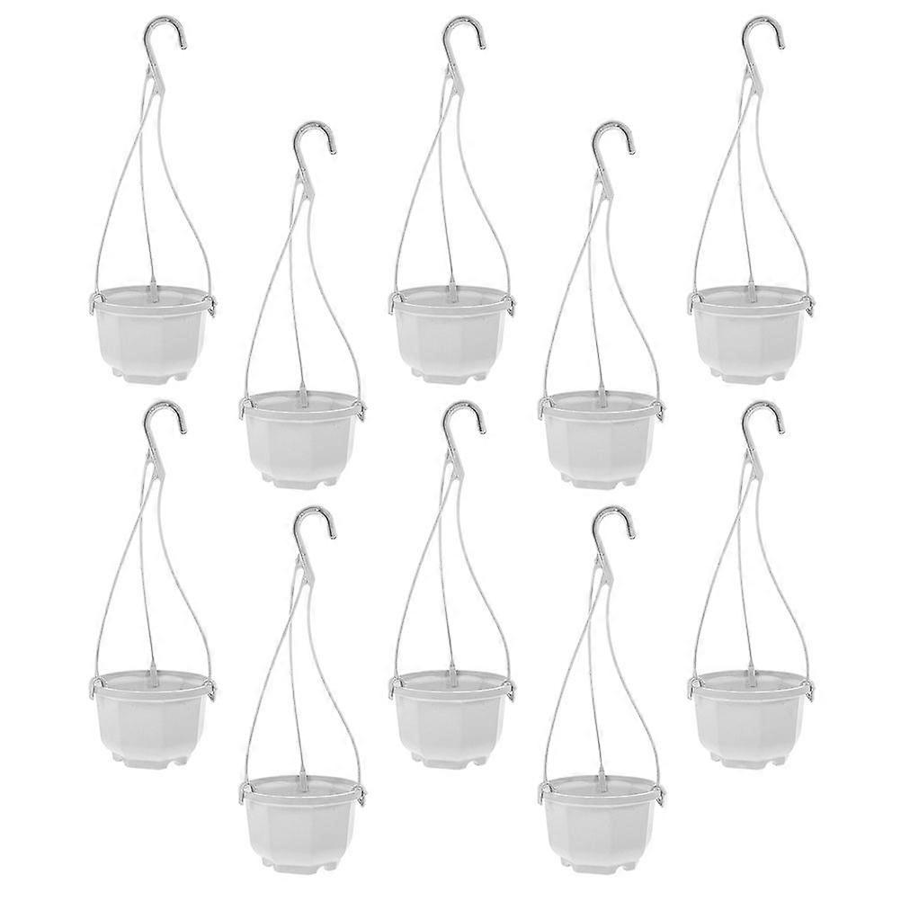 24 Sets Plastic Hanging Plants Pots Hanging Flower Baskets for Outdoor ...