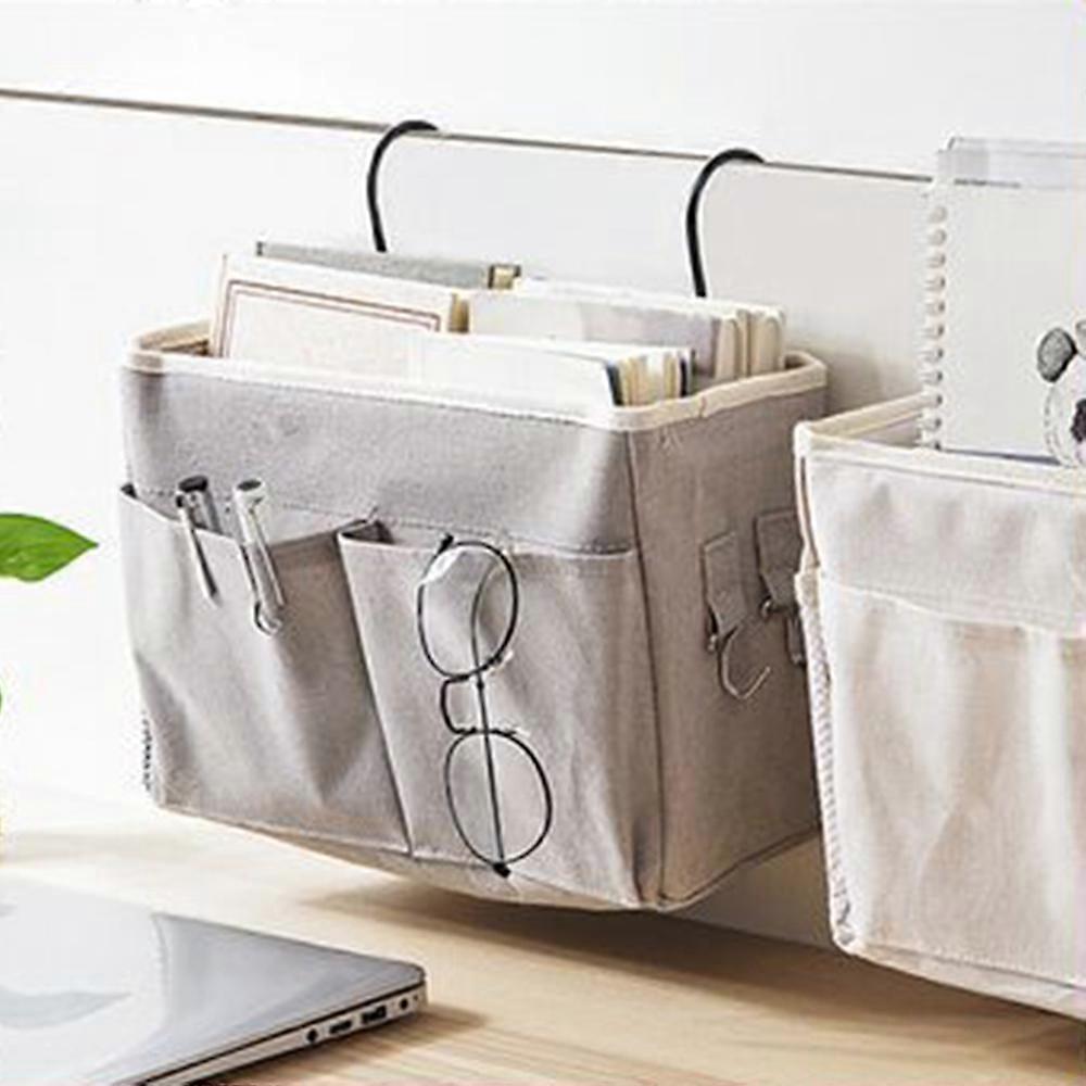 2 pieces bed storage bag hanging accessories, multifunctional bed bag ...