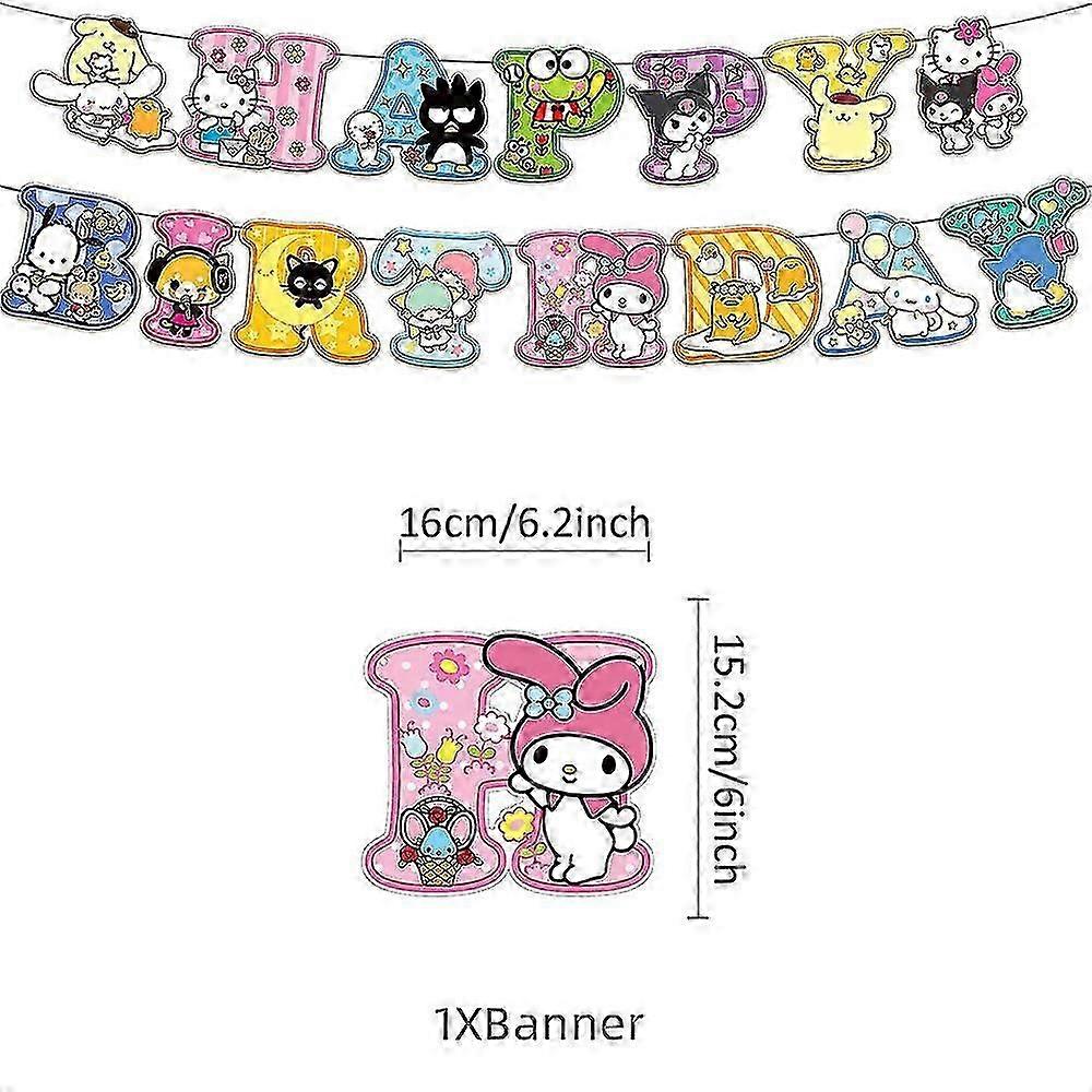 Sanrio Hello Kitty Birthday Supplies Banner Balloons Cake Toppers Party ...