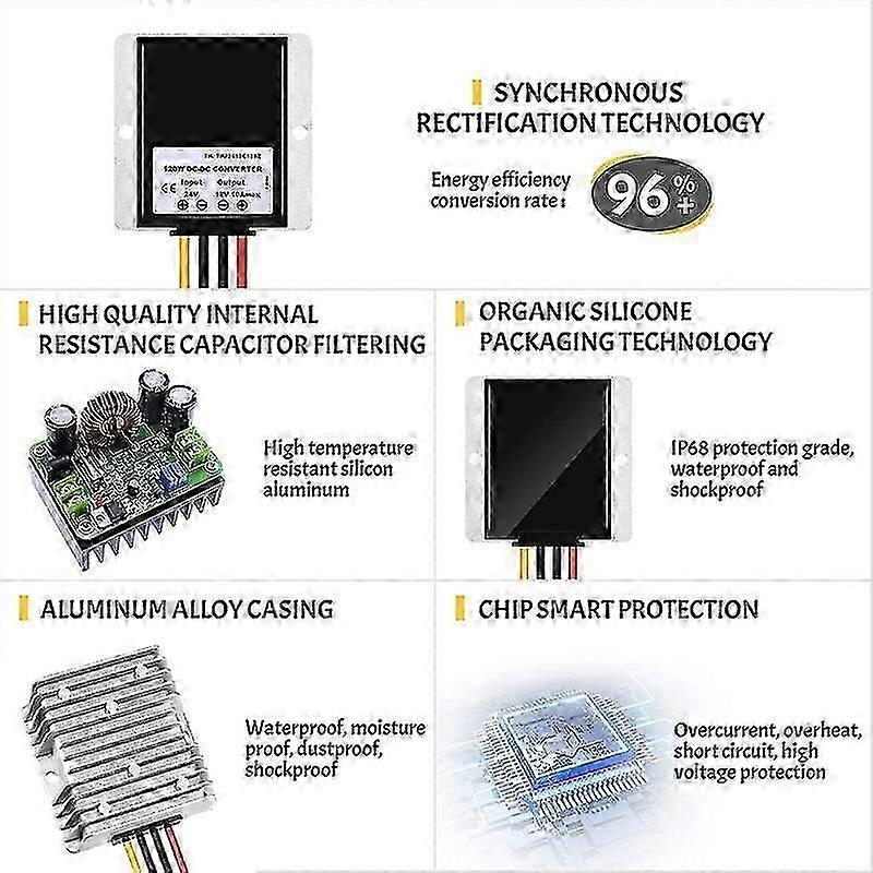 48v To Dc 12v 20a 240w Dc/dc Converter Regulator Reducer Converter Dc ...