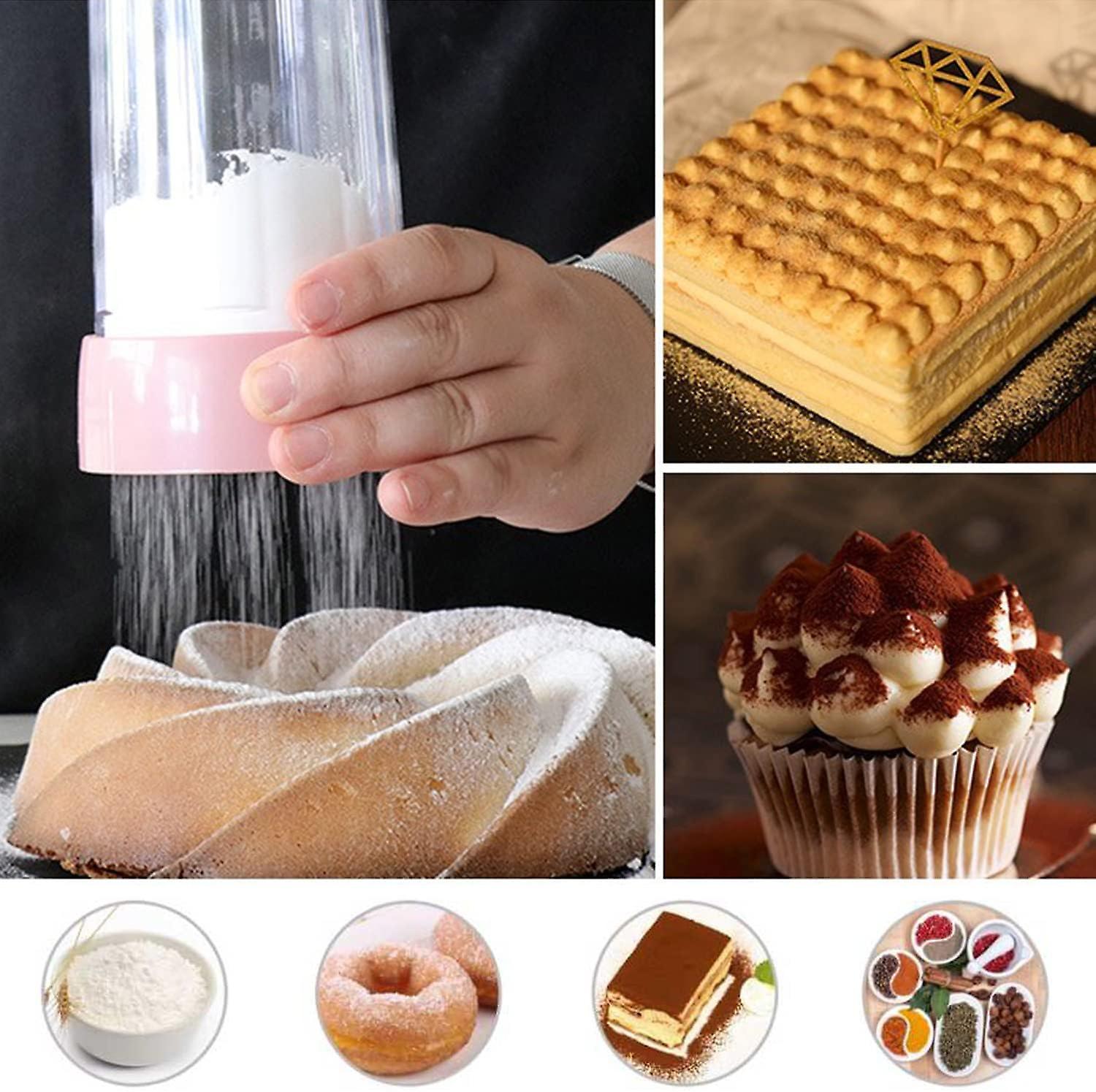 Shaker Sifter, Fine Mesh Lid Flour Sieve Shaker Powder Sugar Spice ...