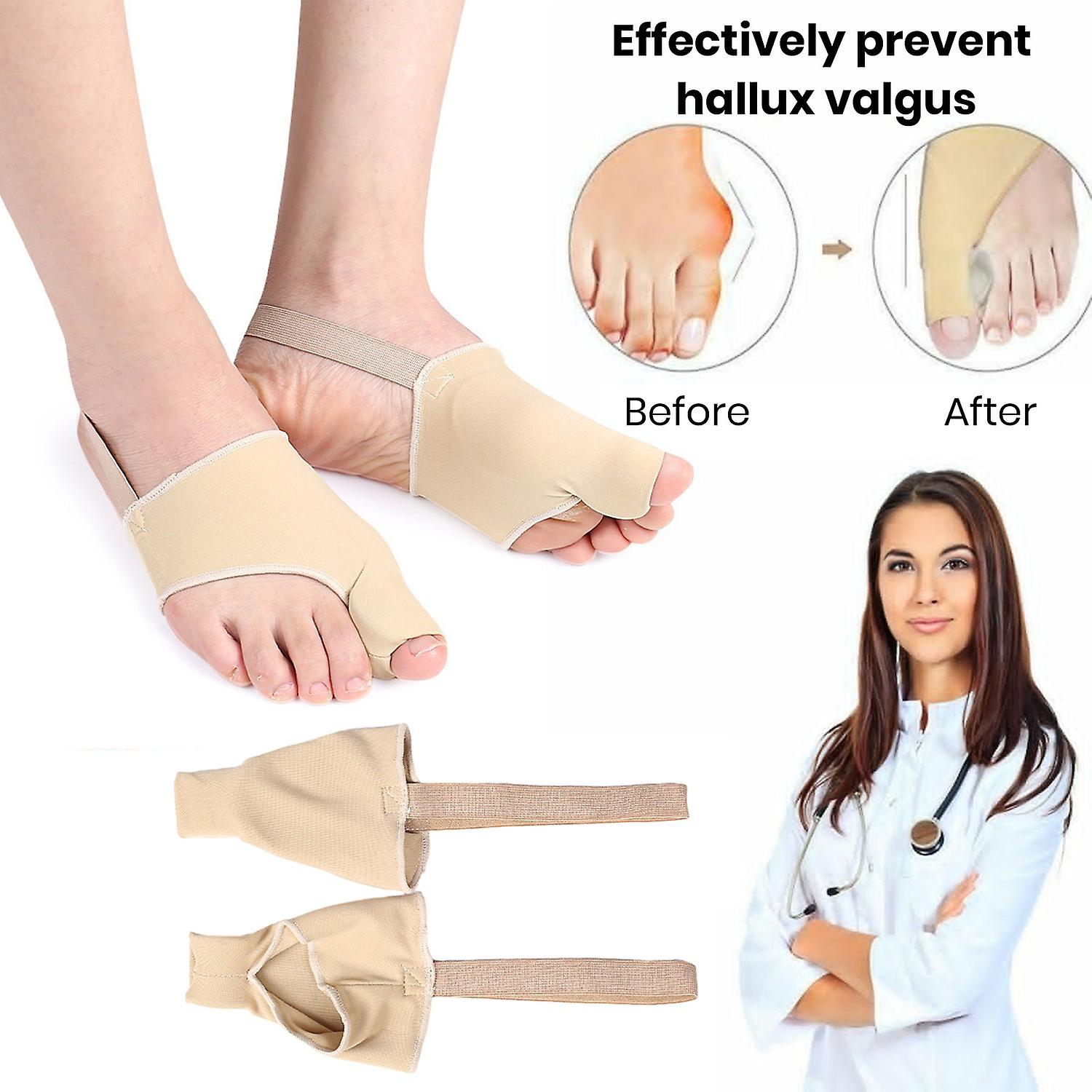 1 Pair High Elastic Toe Corrector Split Toe Foot Sleeve Strap Bunion ...