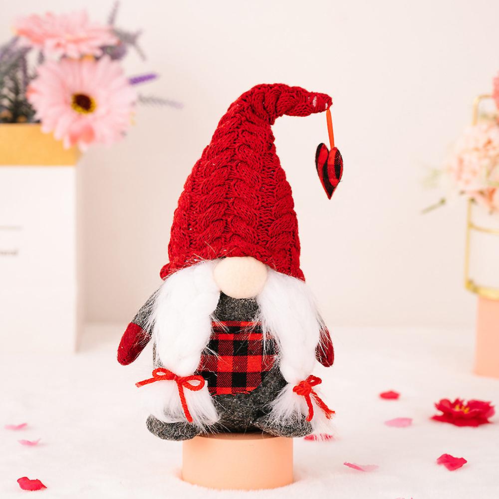 Gnomes Valentine Day Decorations Cute Stuffed Scandinavian Tomte Elf ...