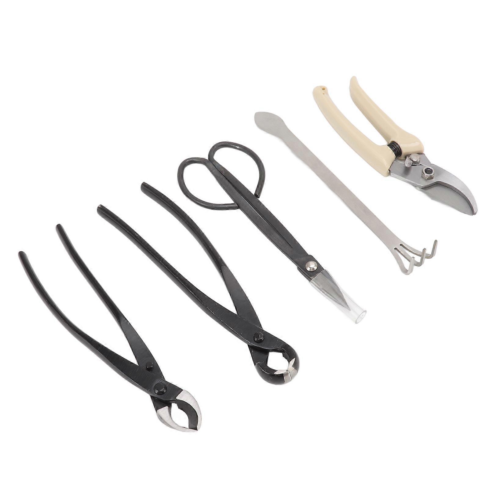 Bonsai Tool Set: Carbon Steel Scissors, Rake, Branch Cutter, Pruning ...