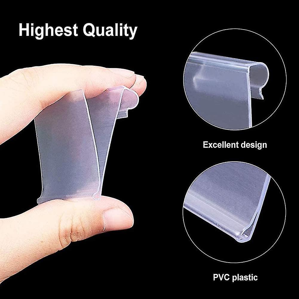 70 Pieces Of Plastic Label Holder Transparent Price Tag Holder Plastic ...
