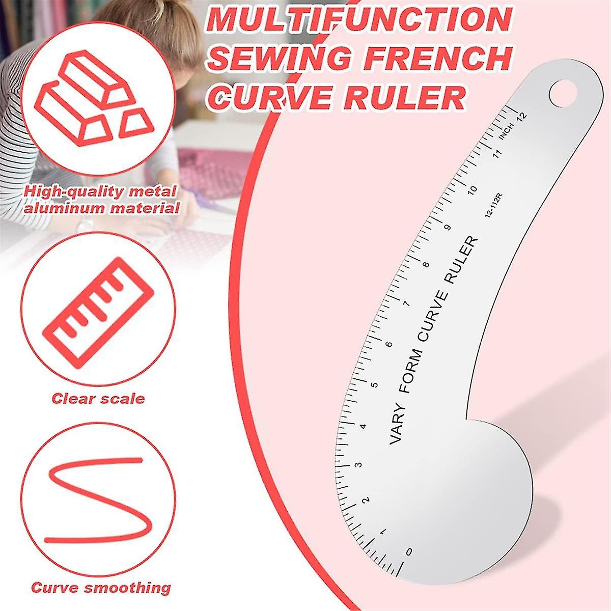 Vary Form Curve Ruler 12Inch Solid Metal French Curve Hip Curve Ruler ...