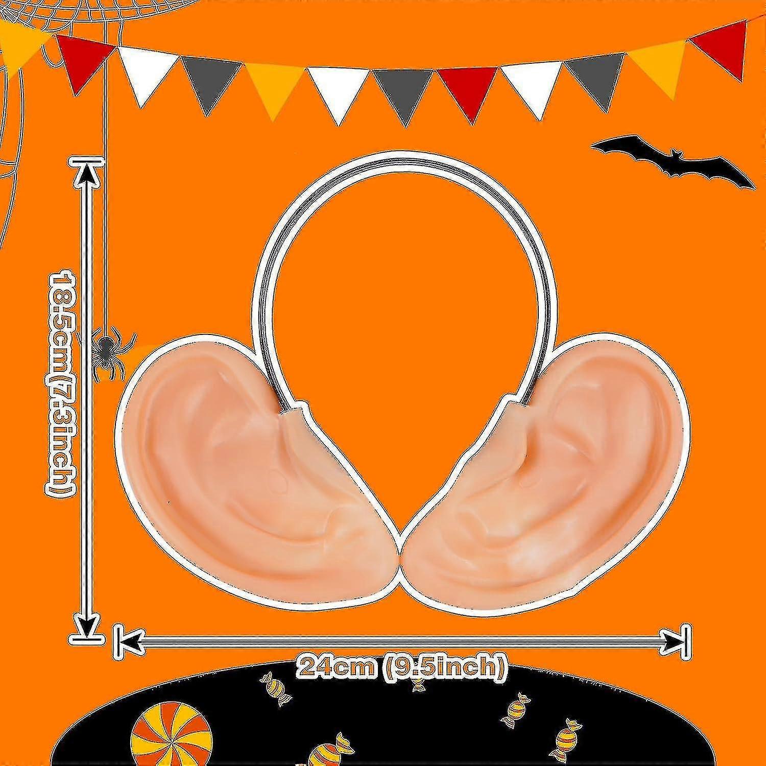 2 Pcs Oversized Jumbo Fake Ears Pig Giant Ears Headband Costume For ...