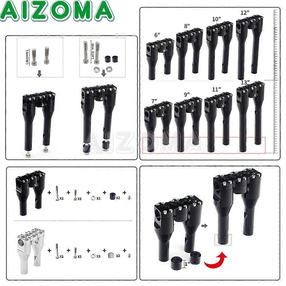 Thug Club Style T-bar 25mm 1 Handlebar Riser Handle Bar Gauge Mount 6 ...