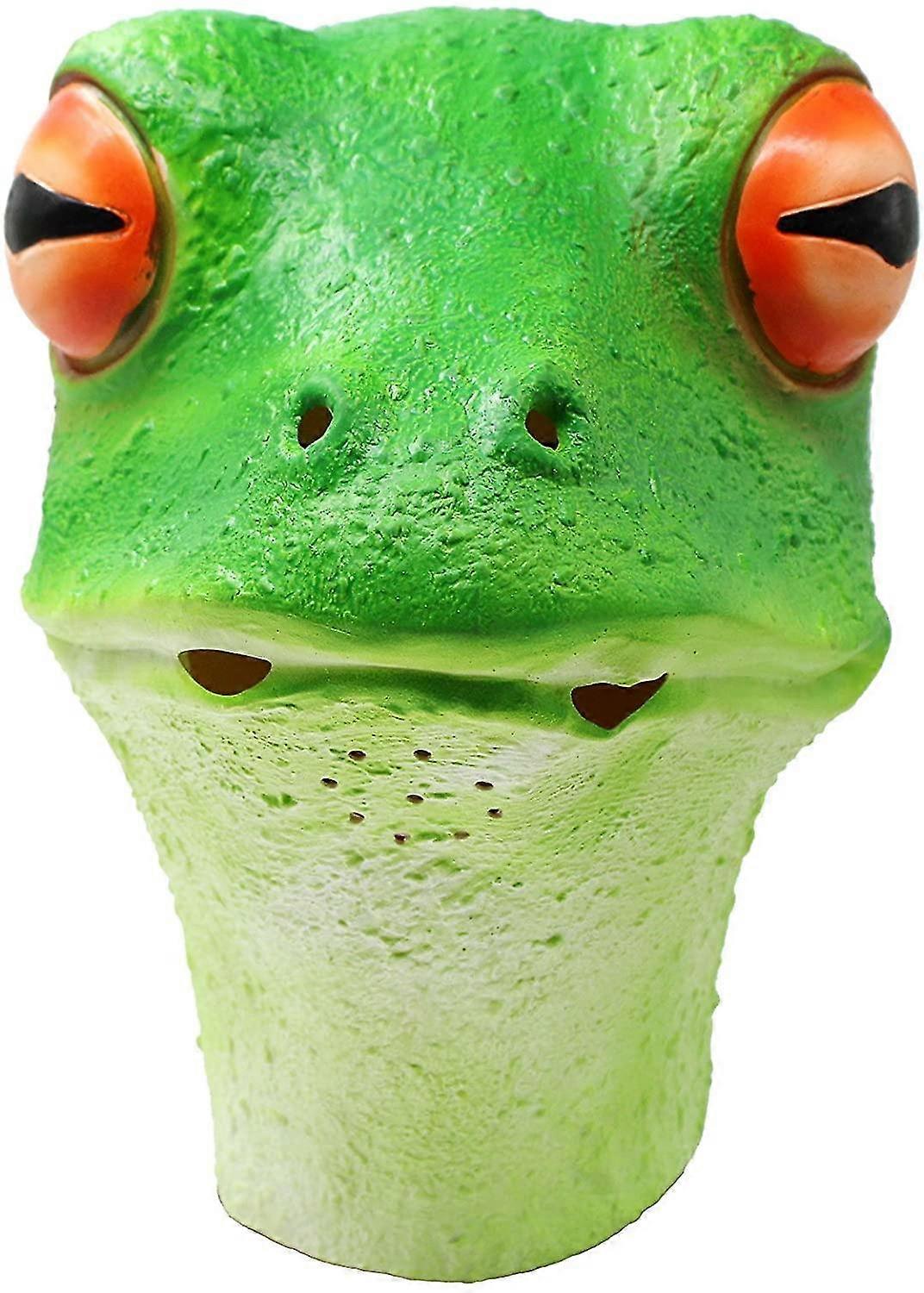 Frog Mask - Latex Halloween Decoration Animal Full Head Latex Adult ...