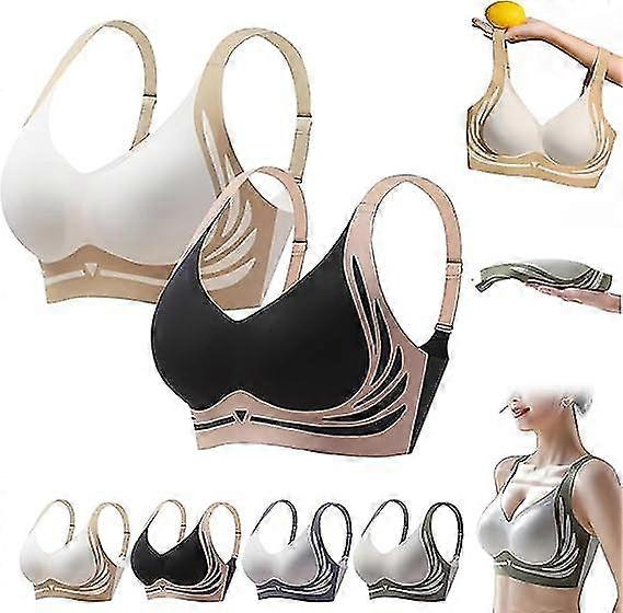 Super Gather Bra, Wireless Push-Up Bra Lifting Anti-Sagging Wireless ...