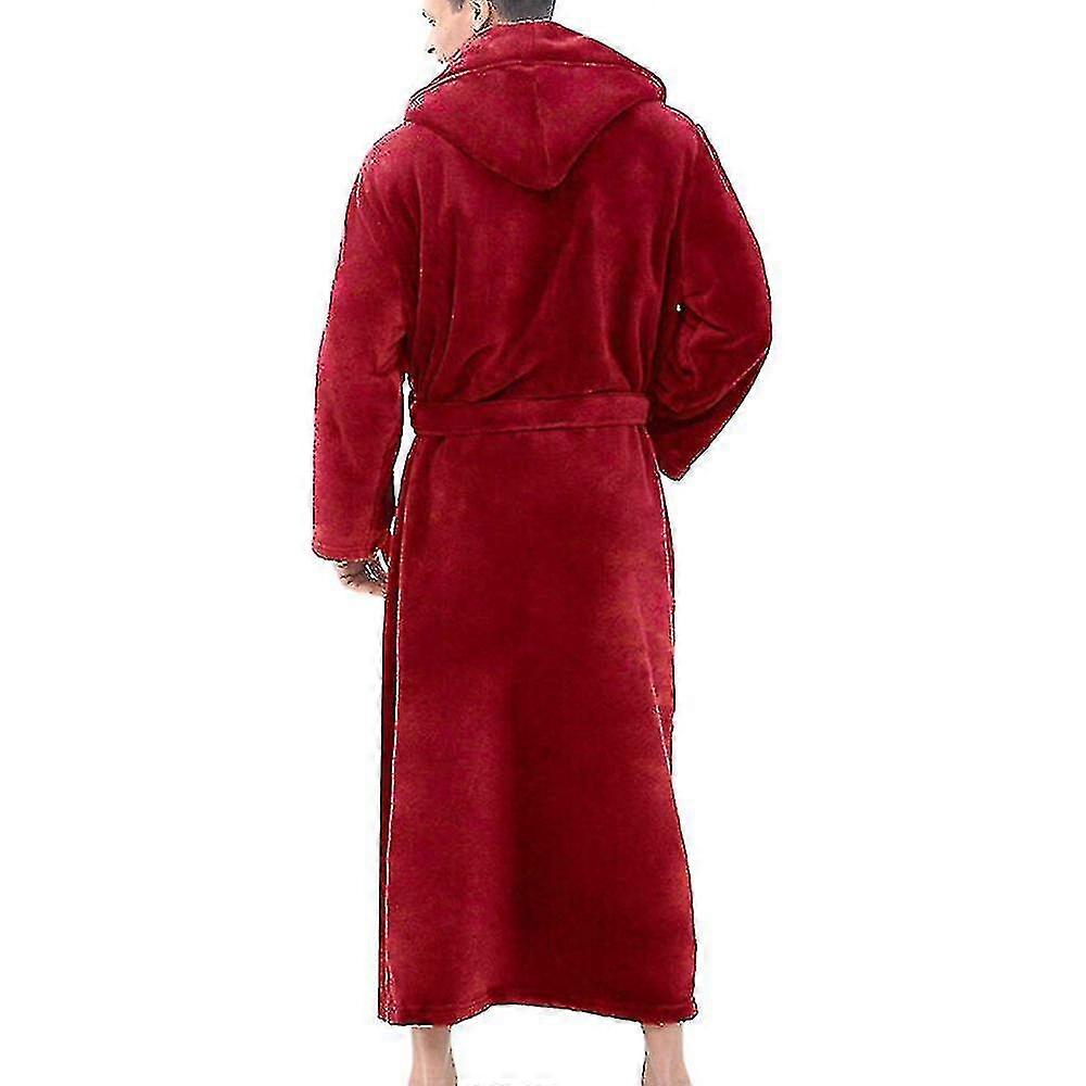 Men Hooded Bath Night Robe | Fruugo UK