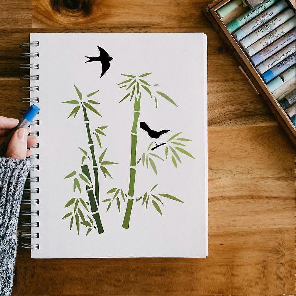 Bamboo Bird Painting Stencil 8.3x11.7inch Reusable Bamboo Stencil ...