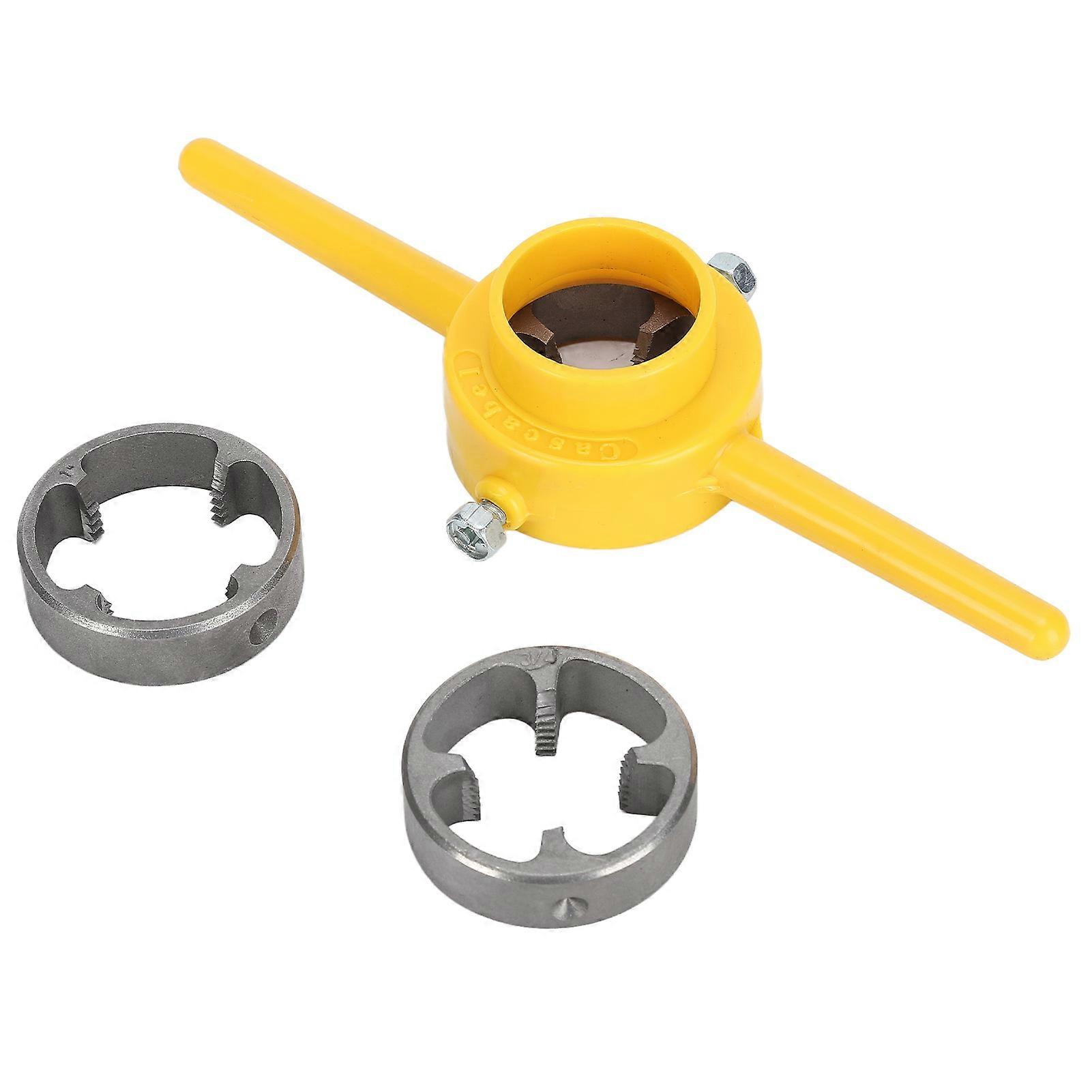 Pipe Threader 60 Degree Durable Manual Pipe Threading Kit with 3 ...