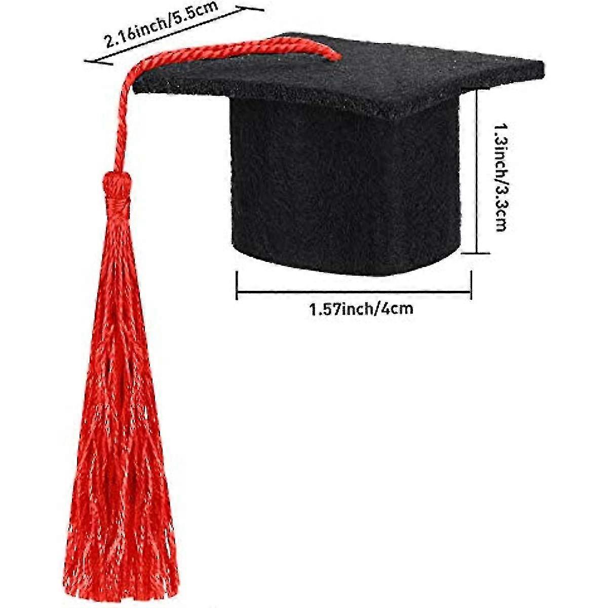 24 Pieces Mini Graduation Hat Black Felt Graduation Hat Graduation Caps ...