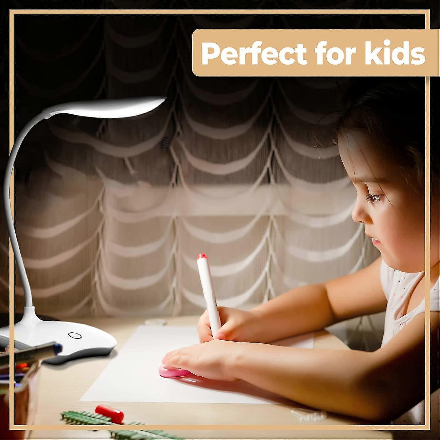 Led Desk Lamp With 3-level Touch Dimmer, Flexible Gooseneck Desk Lamp ...