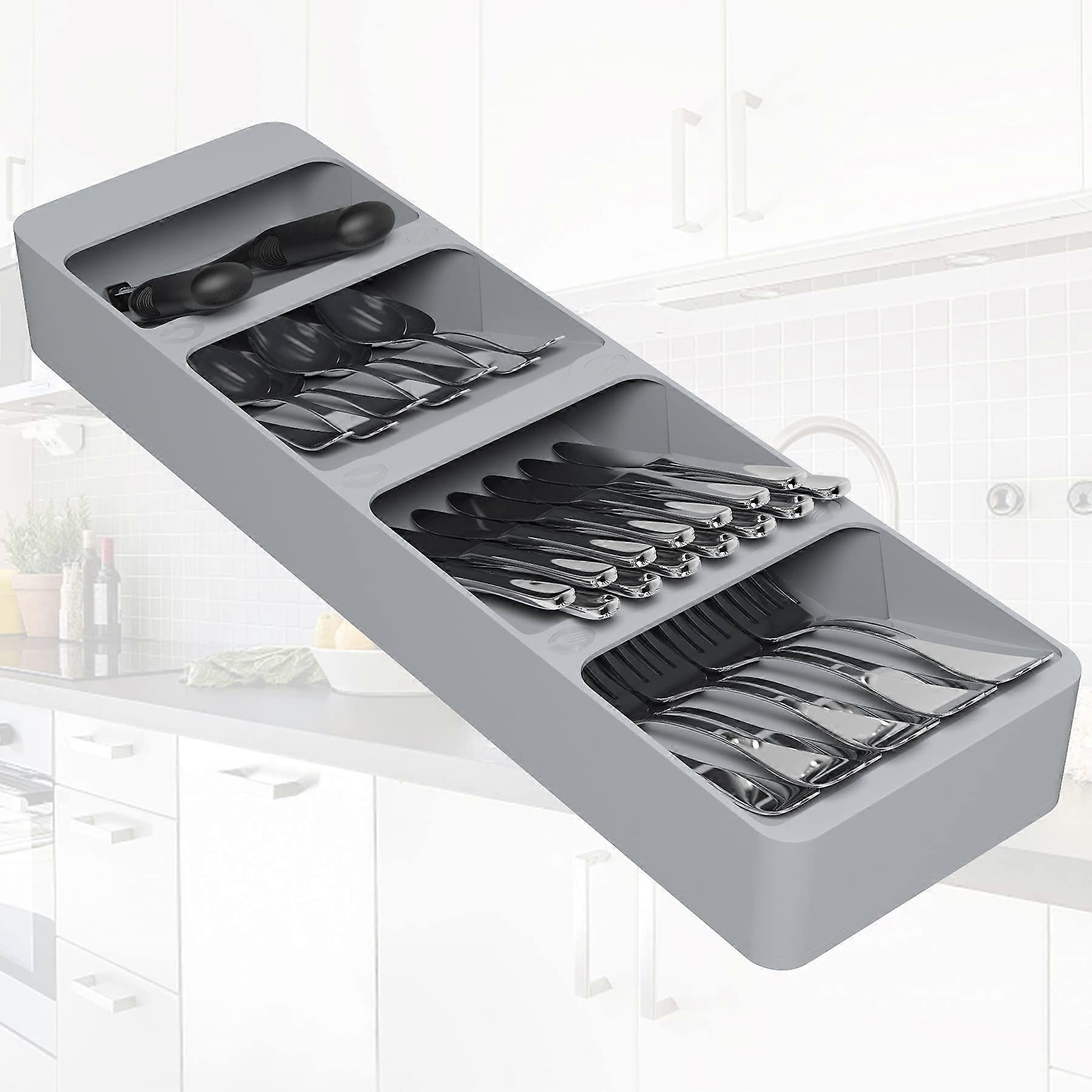 Kitchen Drawer Organizer Tray Compact Cutlery Organizer Tray Box for ...