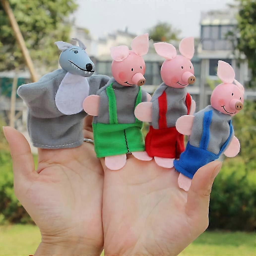 The Three Little Pigs And The Wolf Finger Puppet Story Toy, Toddler ...