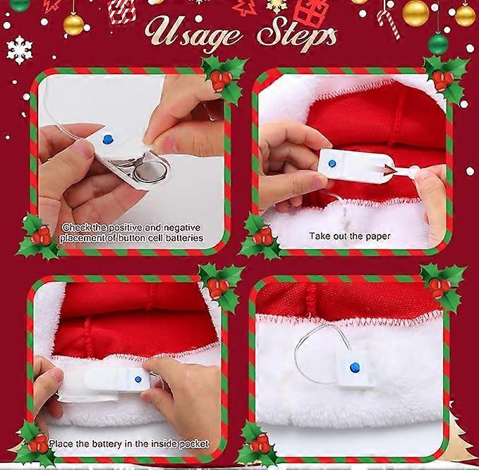 Kids Santa Hat LED Light Up Christmas Hat Santa Claus Hat Santa Hat ...