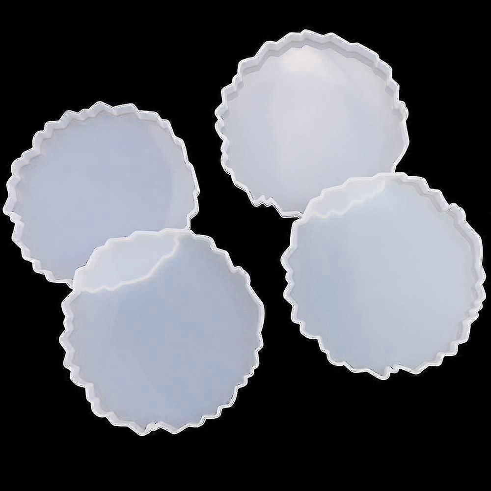 Resin Molds Set Of 4, Resin Casting Silicone Molds, Agate Coaster ...