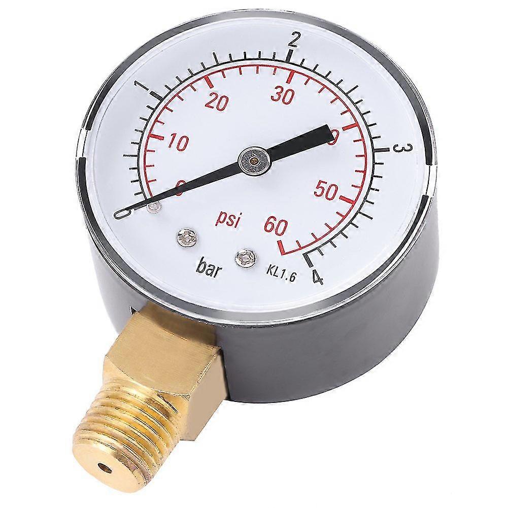 Mechanical Oil Pressure Gauge, Low Pressure Gauge 0-4bar / 0-60psi, 1/4"npt Bottom Mount ...