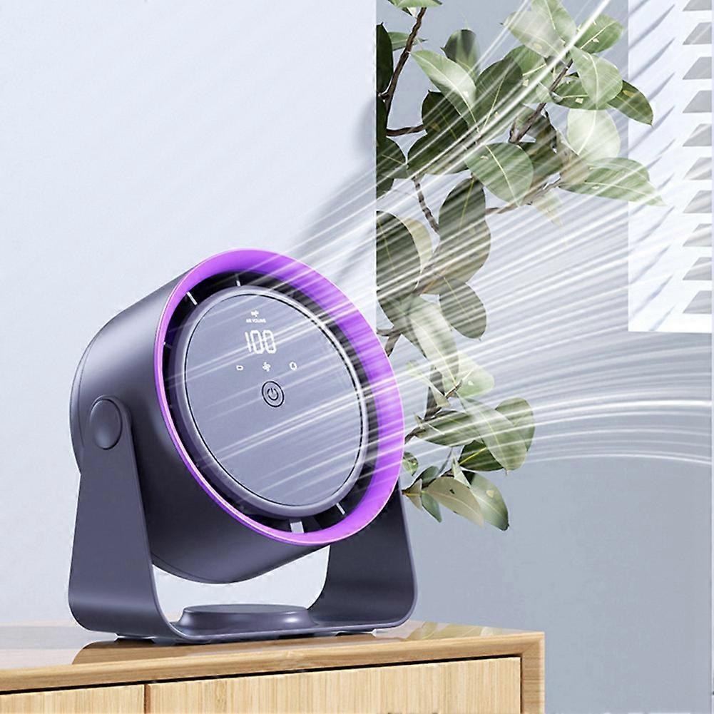 Silent Desktop Electric Fan 360 Rotation Home Office USB Charging ...