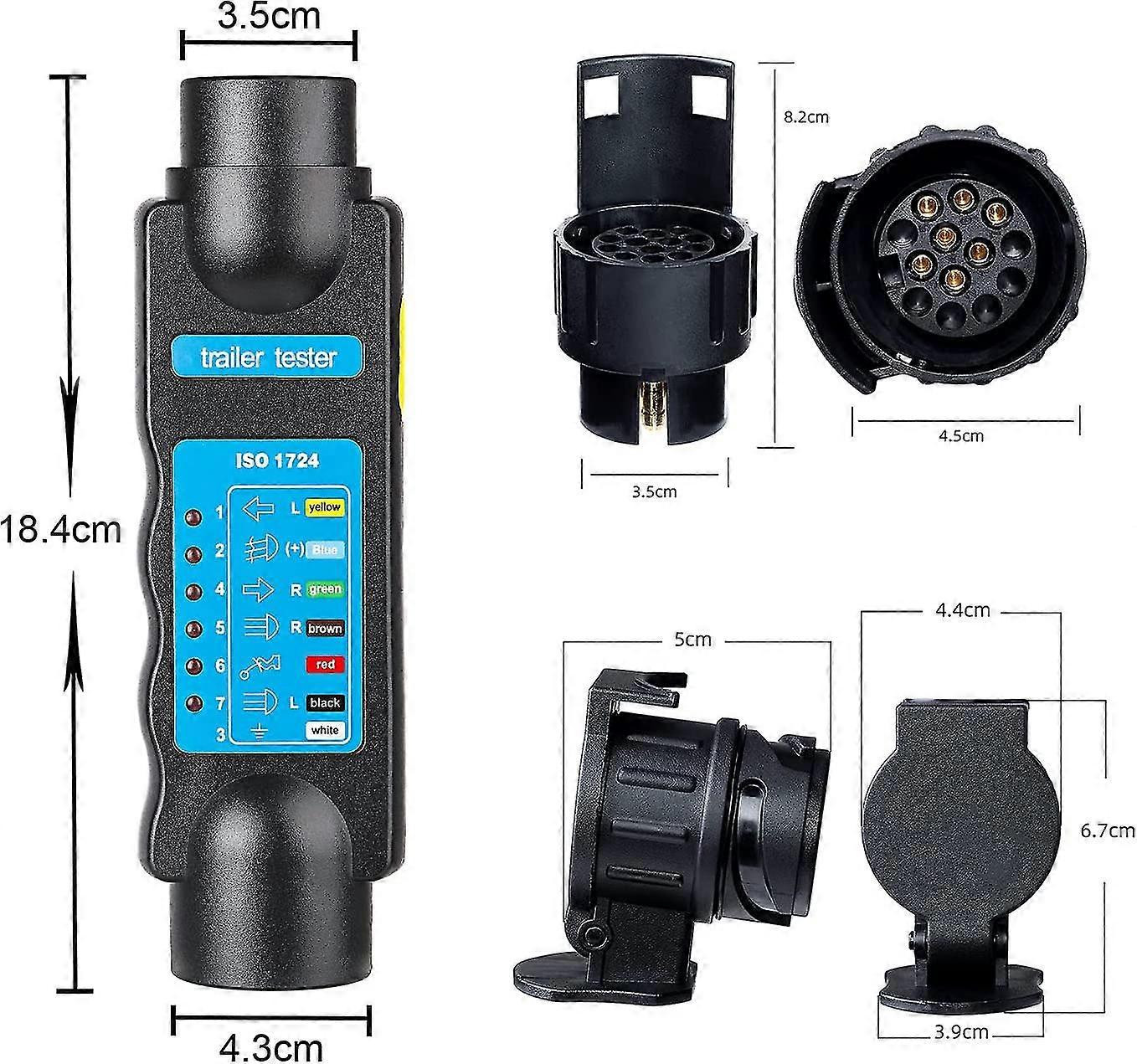7 Pin Trailer Tester, 7 Pin Trailer Socket Tester, 12v Trailer Lights ...