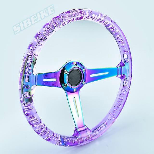 Universal Transparent White Acrylic Dimple Steering Wheel Sport Neo ...