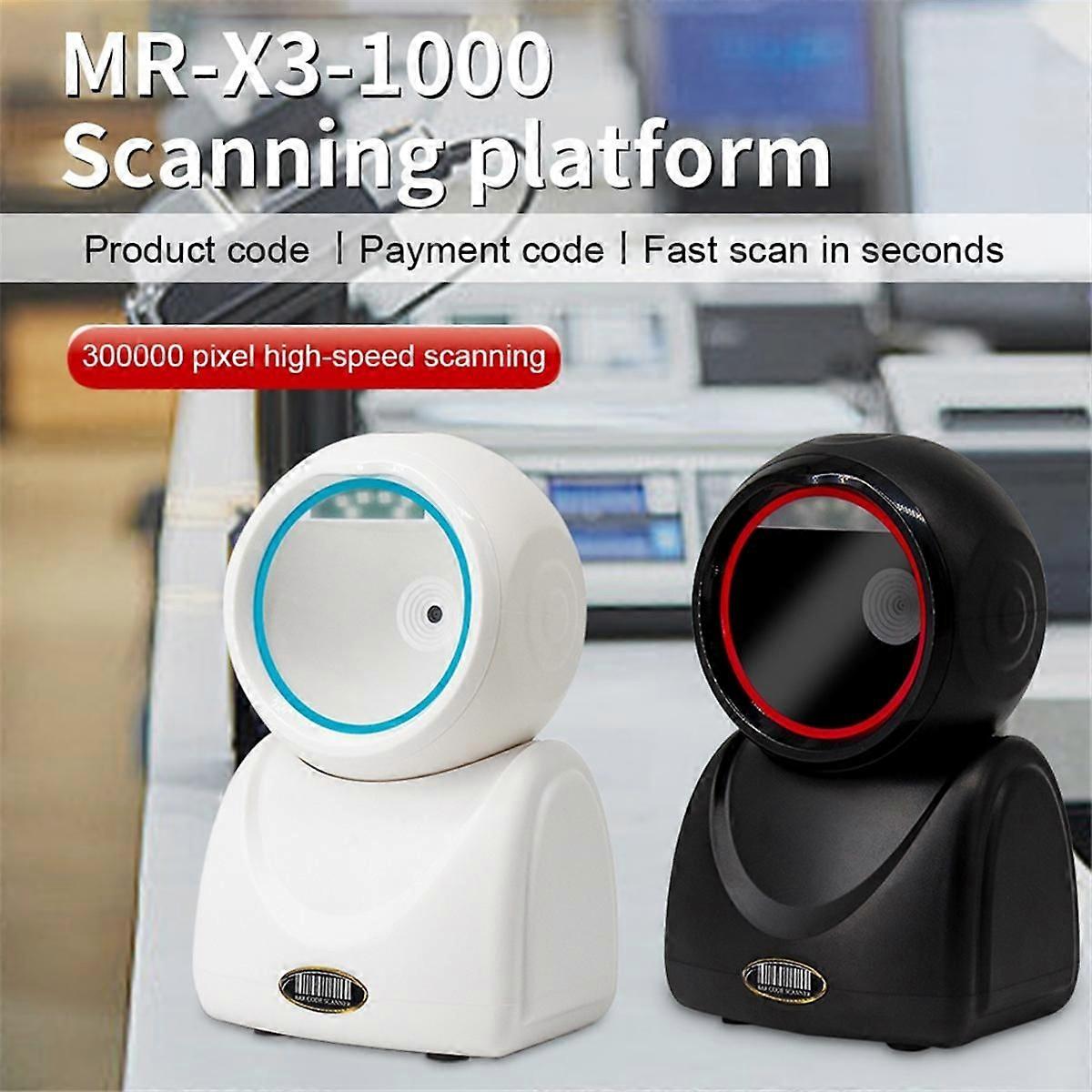 2D Omnidirectional Barcode Scanner 1D 2D QR Code Desktop Auto Sense Bar ...