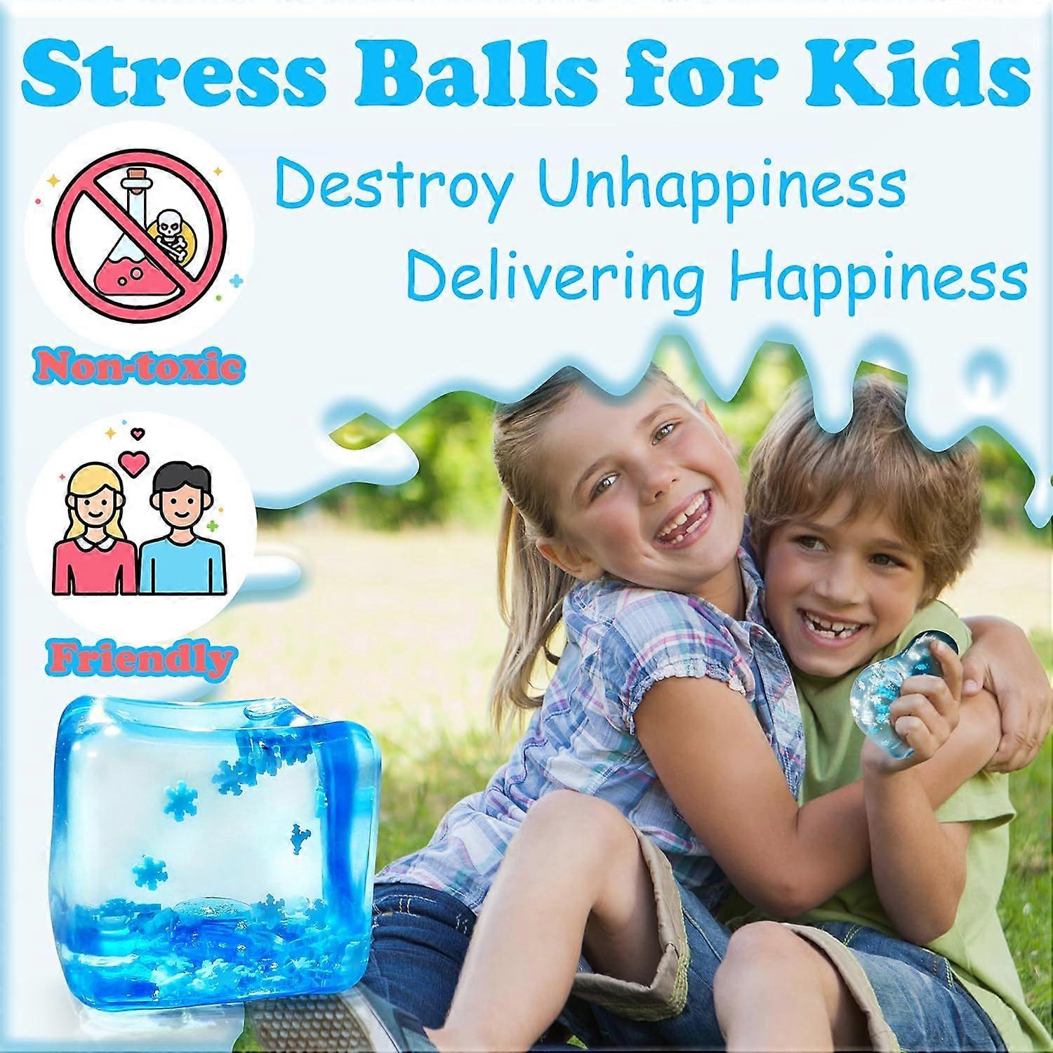 Ice Cube Squishy Toys Stress Balls for Kids/Adults Autism Sensory Toys ...