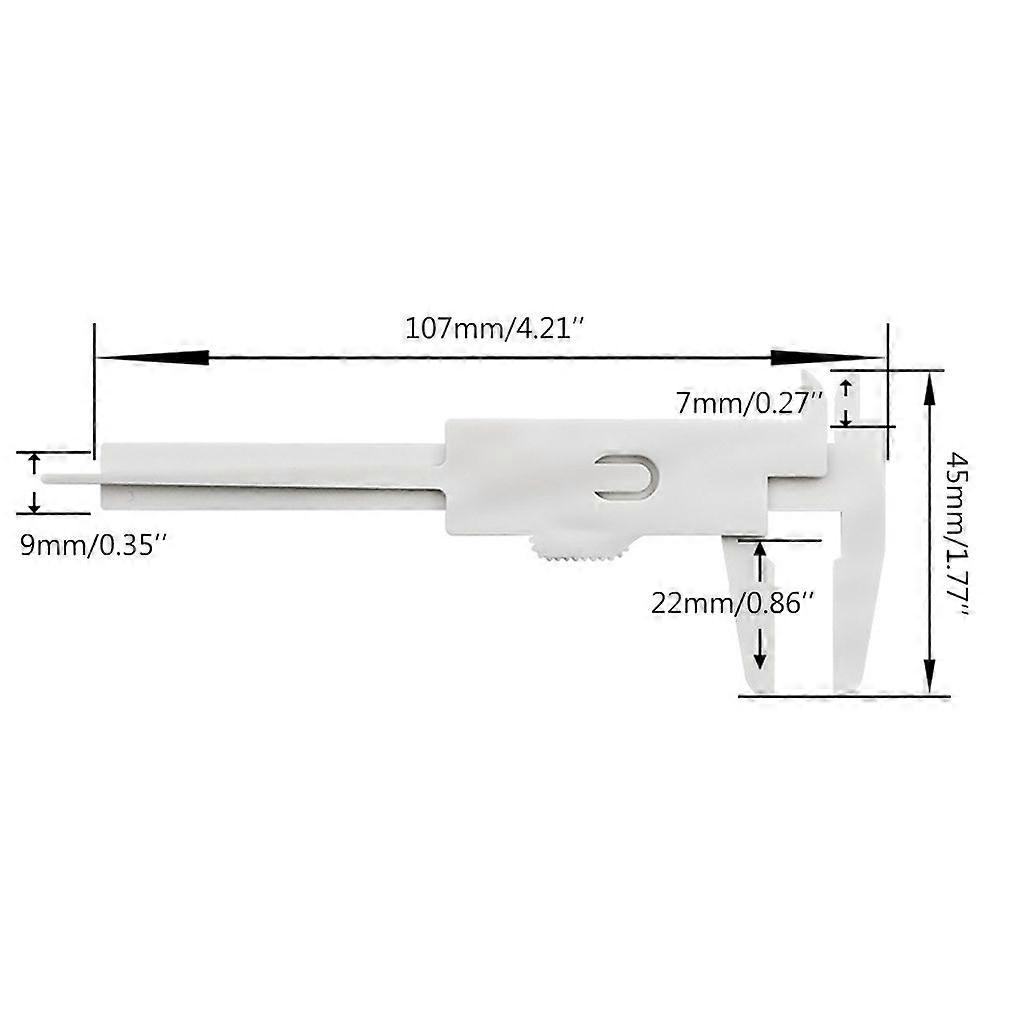 80 mm Mini Plastic Caliper Vernier Caliper Double Scale Sliding Gauge ...