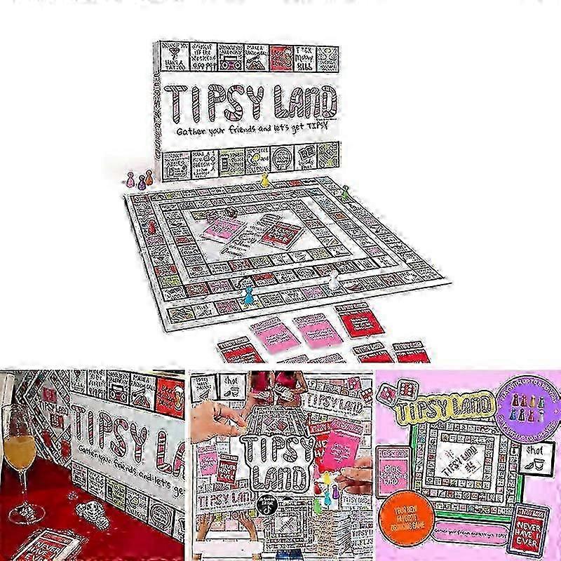 Tipsy Land Party Board Game - Fun Party Board Game for Adults - Fun Drinking Game for Friends ...