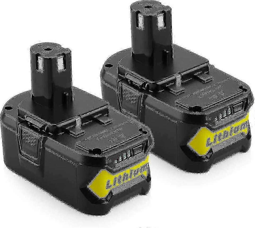 [2 Packs] 18v 5.0ah Li-ion Battery Replacement For Ryobi 18v One+ P108 ...