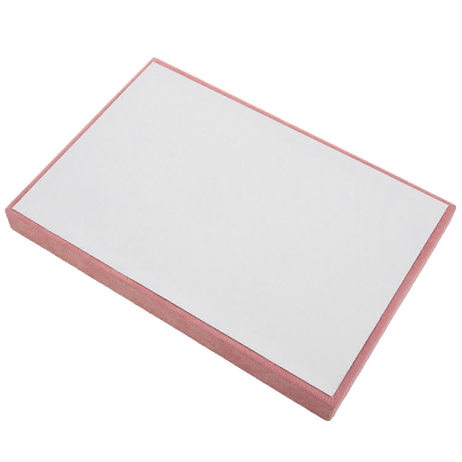Pink Velvet Jewelry Ring Display Organizer Case Tray Holder Necklace ...