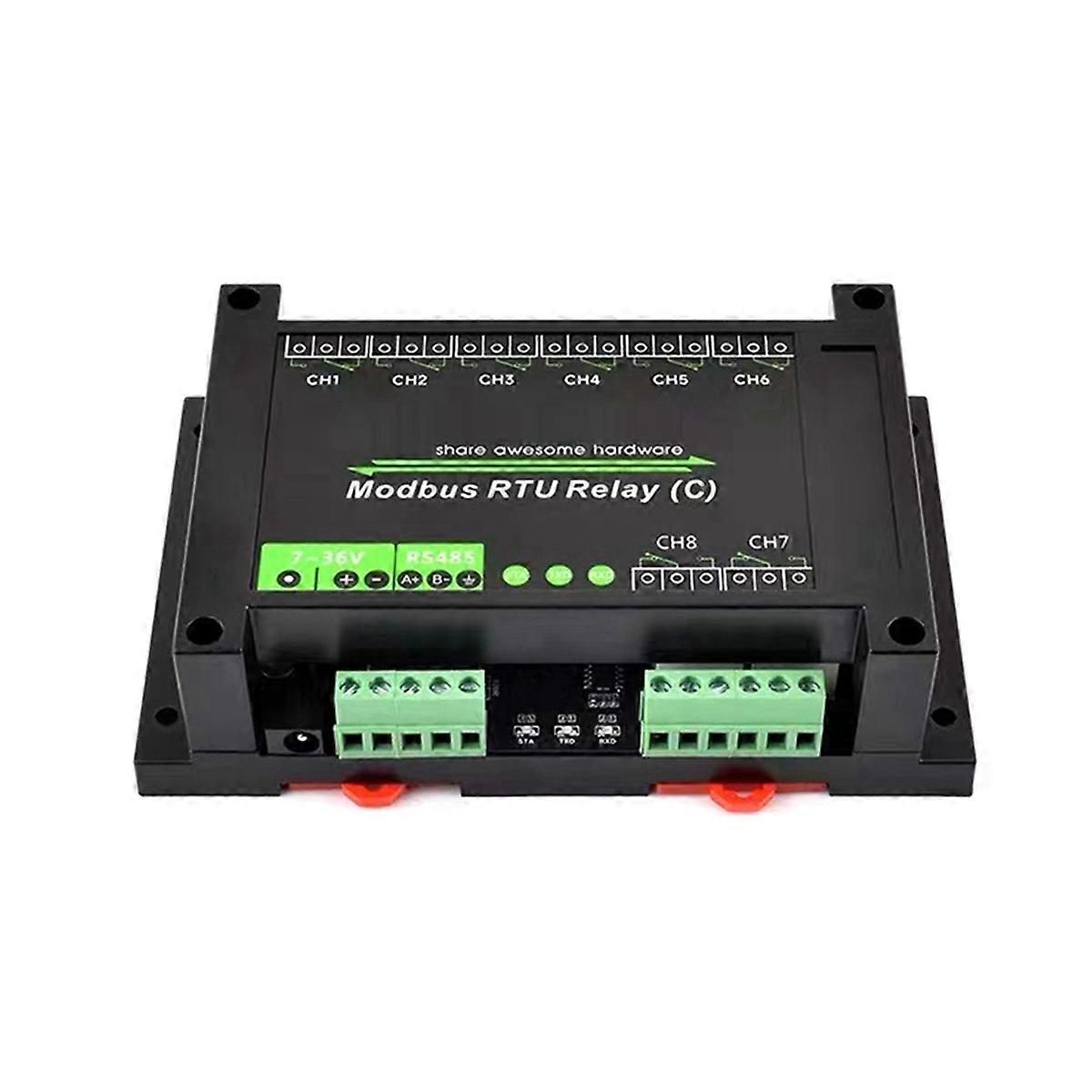 DIN-Rail 8-Channel Relay Module RS485 Magnetic Retention Relay | Fruugo UK