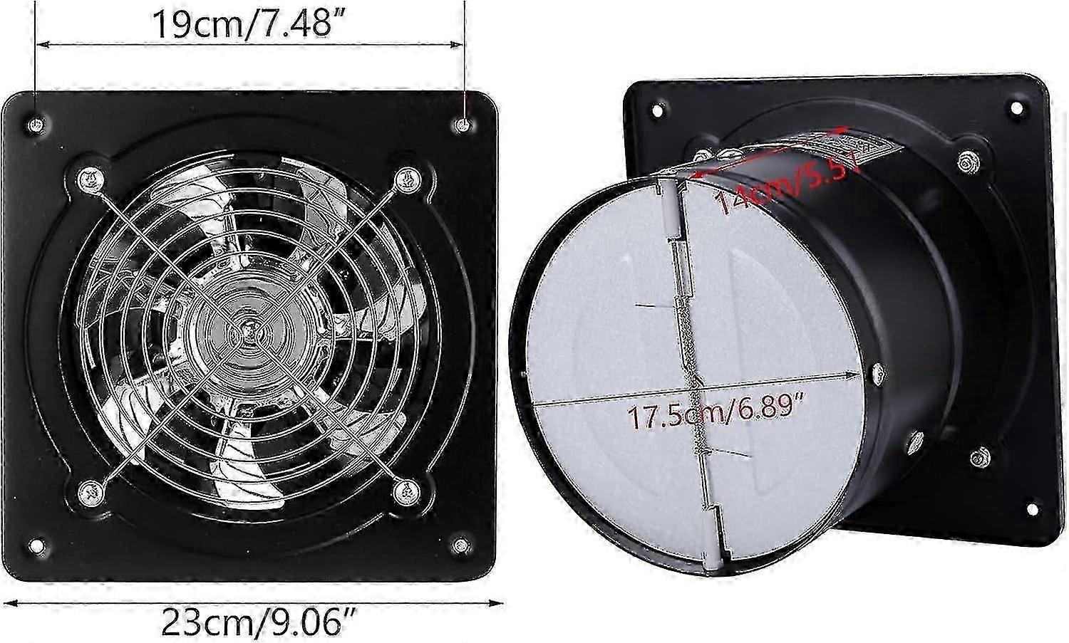 Wall Mounted Exhaust Fan, Low Noise Extractor Ventilator Fan, Axial ...
