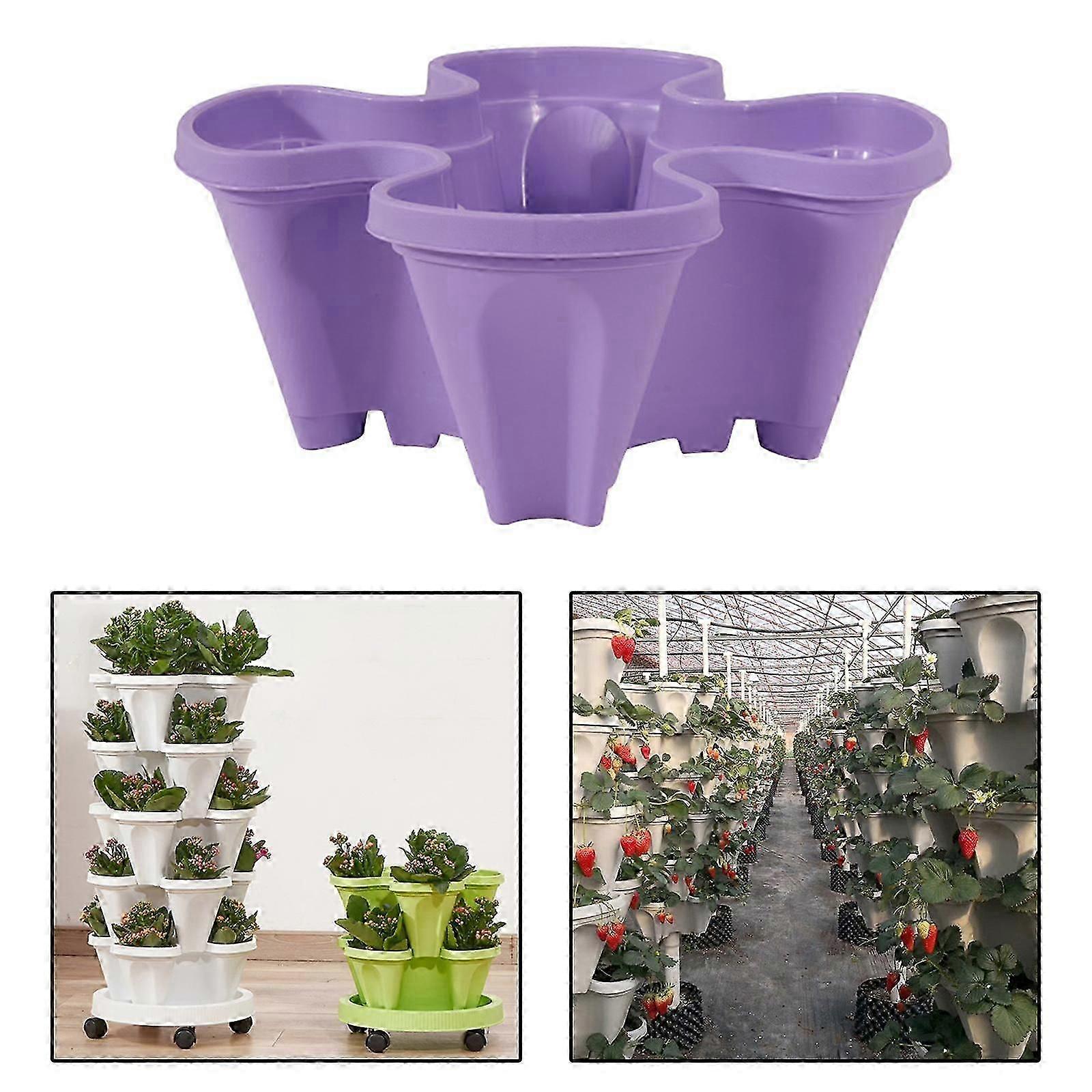 Multi-layer Combination Stackable Strawberry Planter Outdoor Garden ...