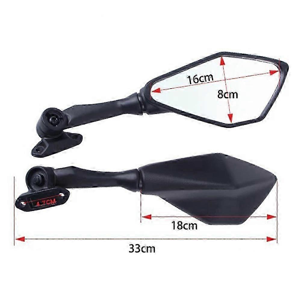 Ninja Motorcycle Rearview Mirrors For Kawasaki Ninja125 250 300 400 650 ...