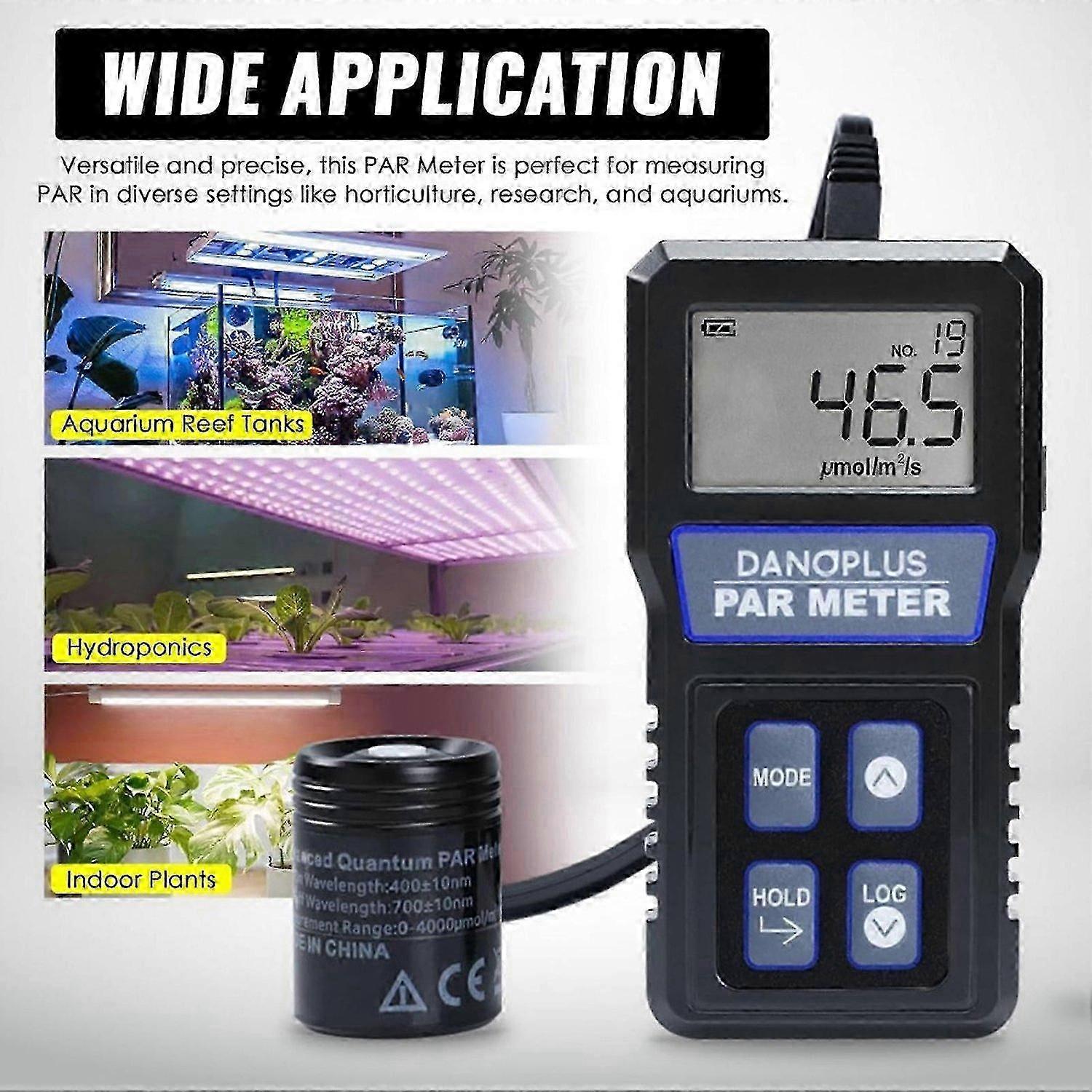 PAR Meter Waterproof IP68 Quantum Sensor PPFD Meter Data Logger for ...