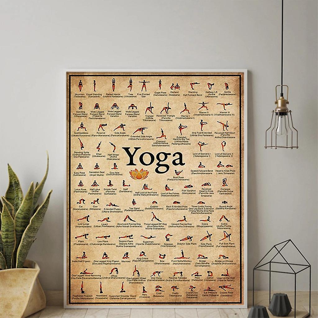 Yoga Poses Poster Ashtanga Practice Chart Sequence of Asanas Unframed ...