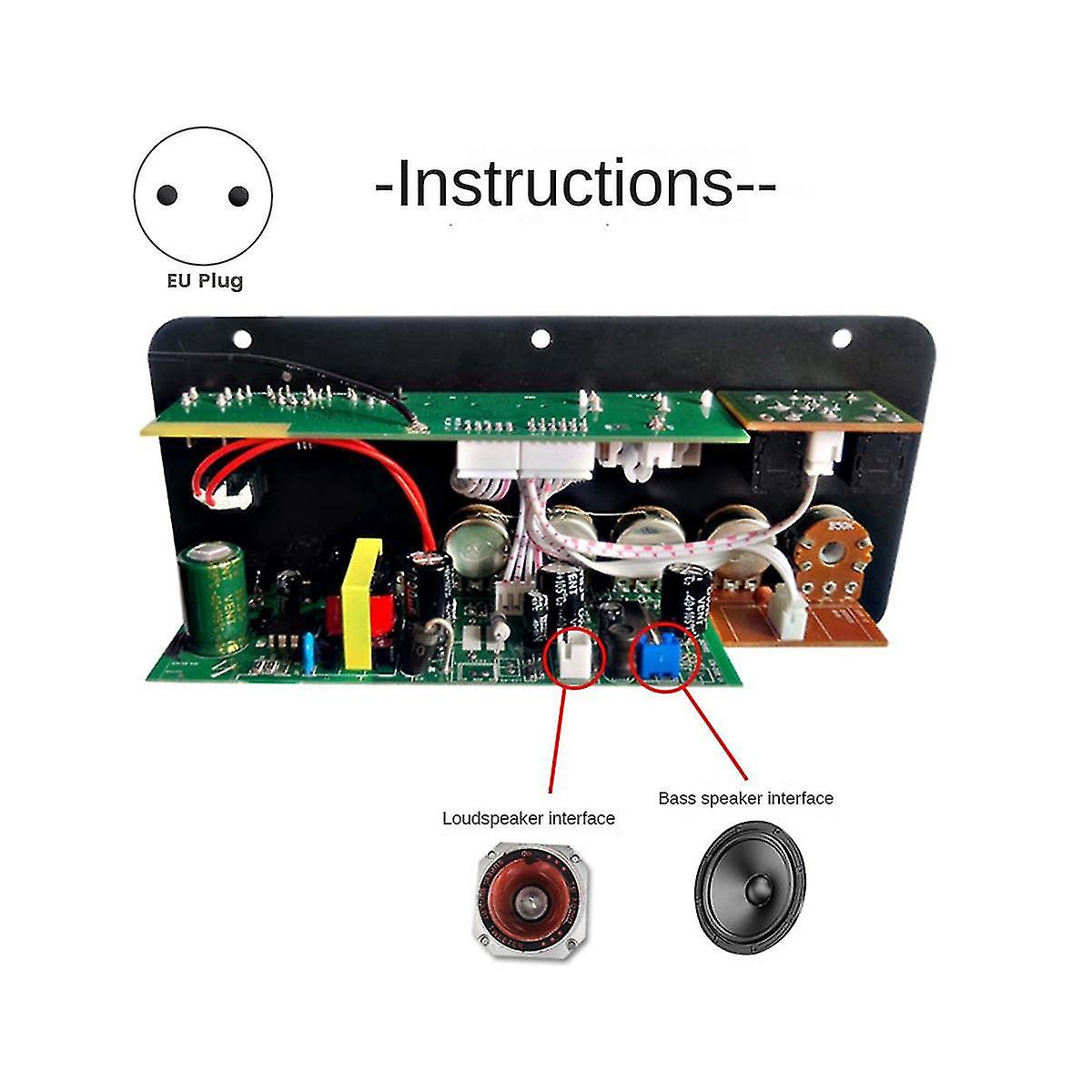 D50 35w Subwoofer Power Amplifier Board With Optical Audio 12v24v220v ...