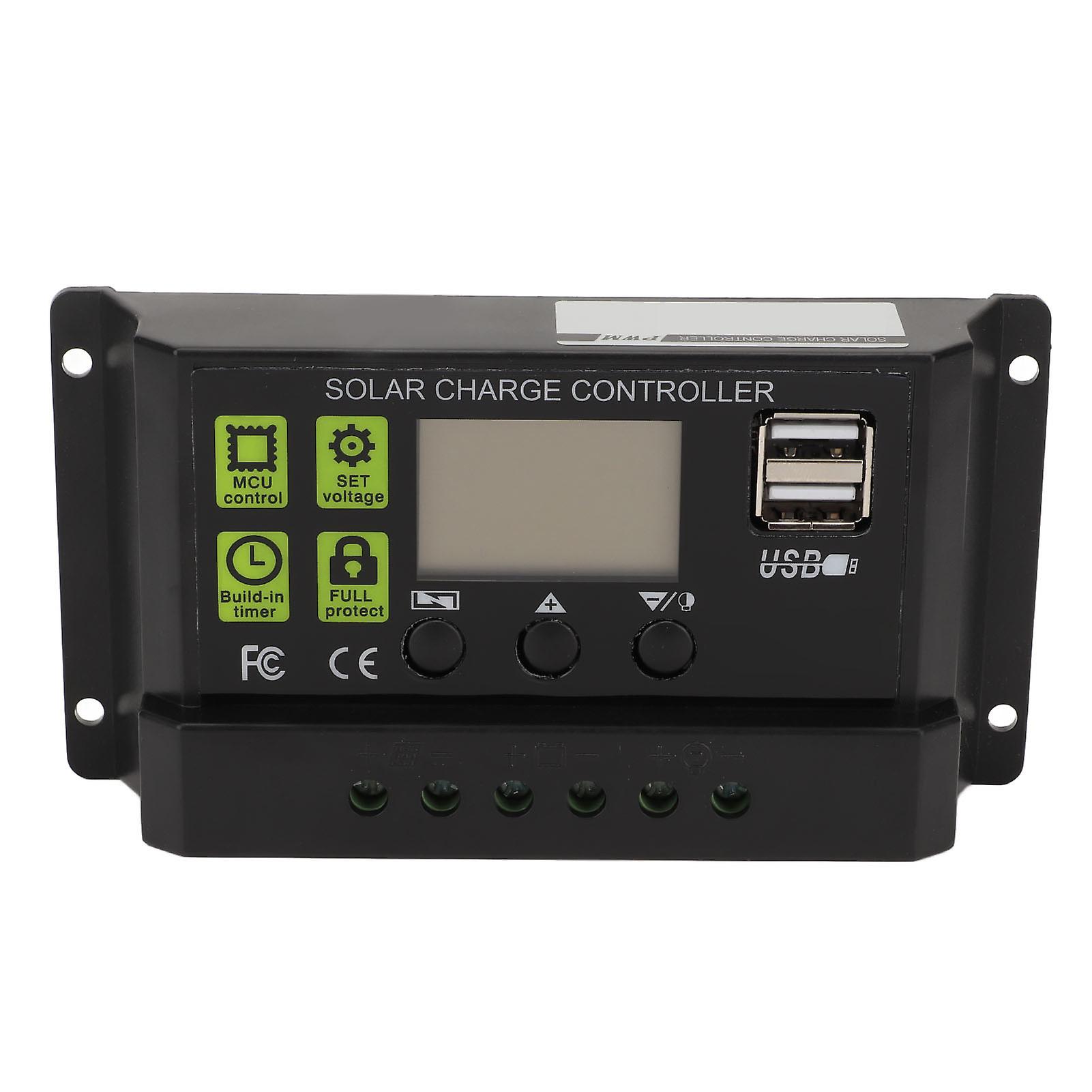 30A Solar Charge Controller PWM with Digital Display and Self Check ...