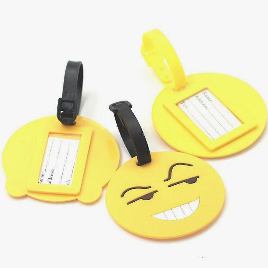 Travel Luggage Tags, Emoji Suitcase Travel ID Label Tags Holders, PVC ...